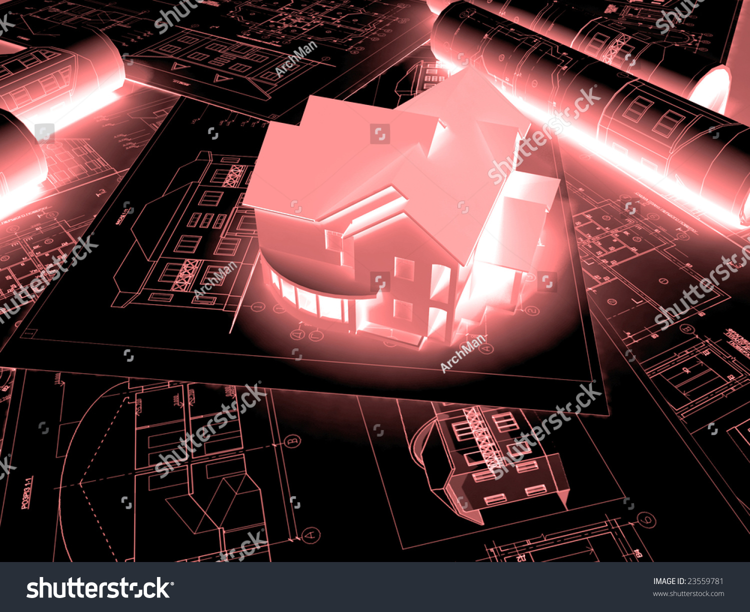 3d Plan Drawing Stock Illustration 23559781 | Shutterstock