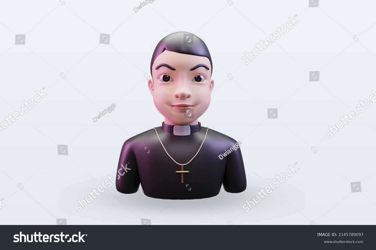 3d Priest Easter Icon Rendering Front Stock Illustration 2145789097 ...