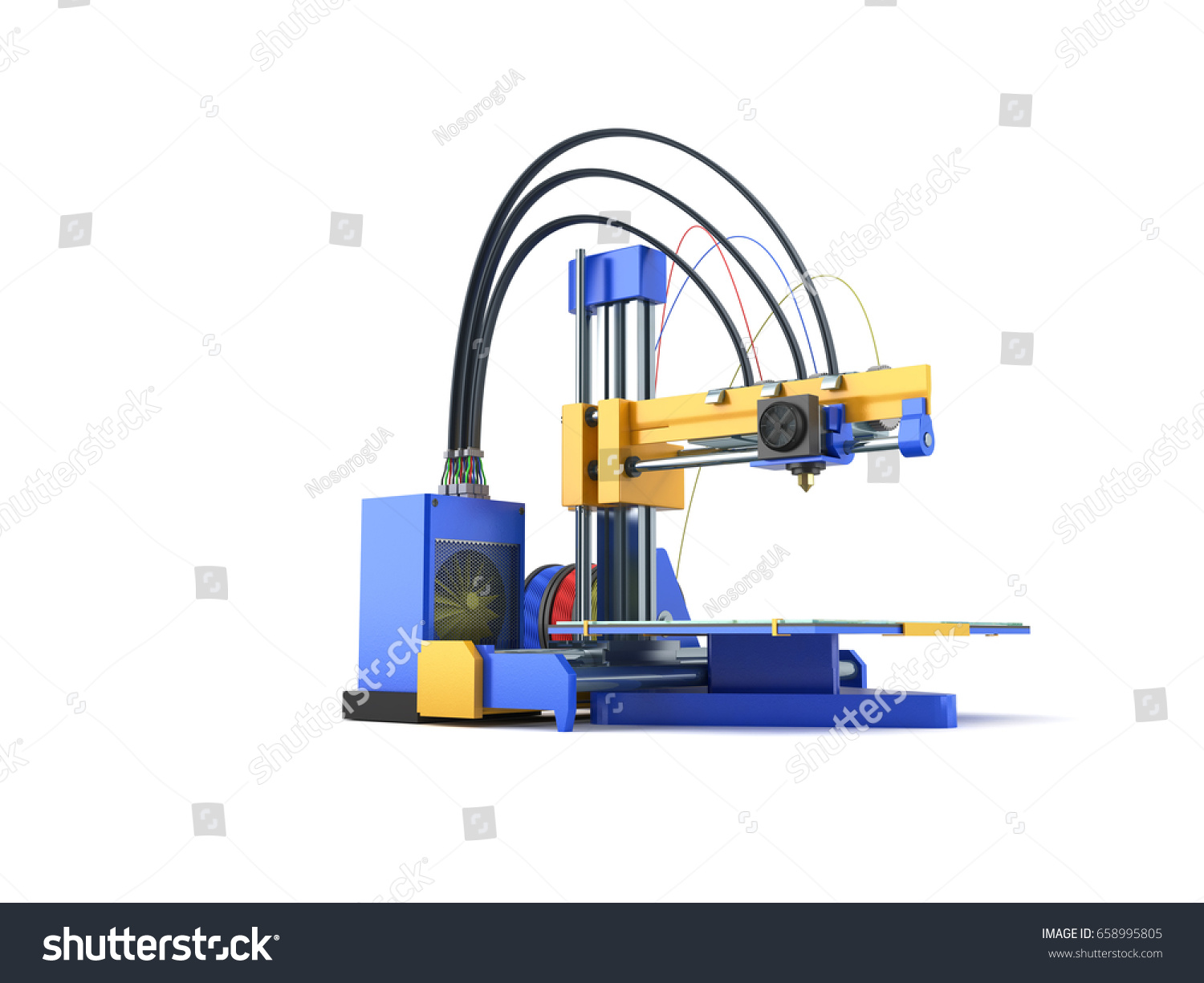 3d Printer 3d Render On White Stock Illustration 658995805 | Shutterstock