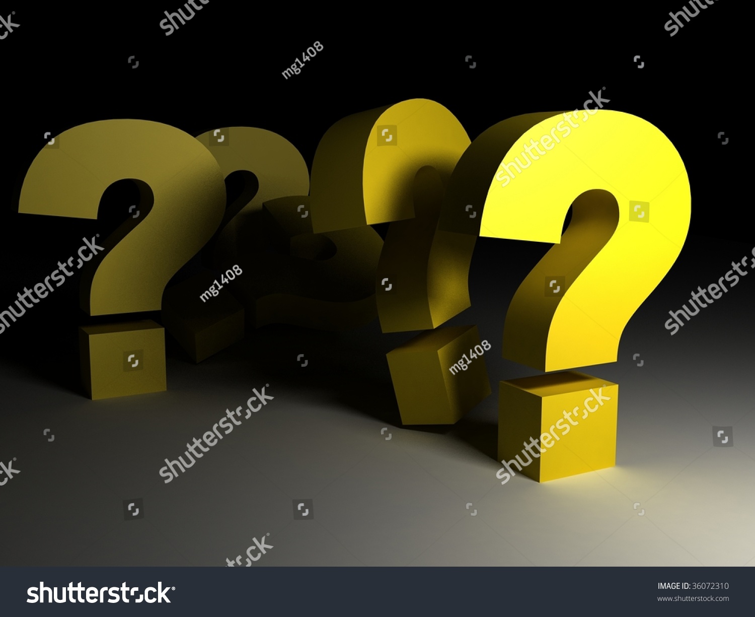 3d Question Marks Stock Illustration 36072310 | Shutterstock