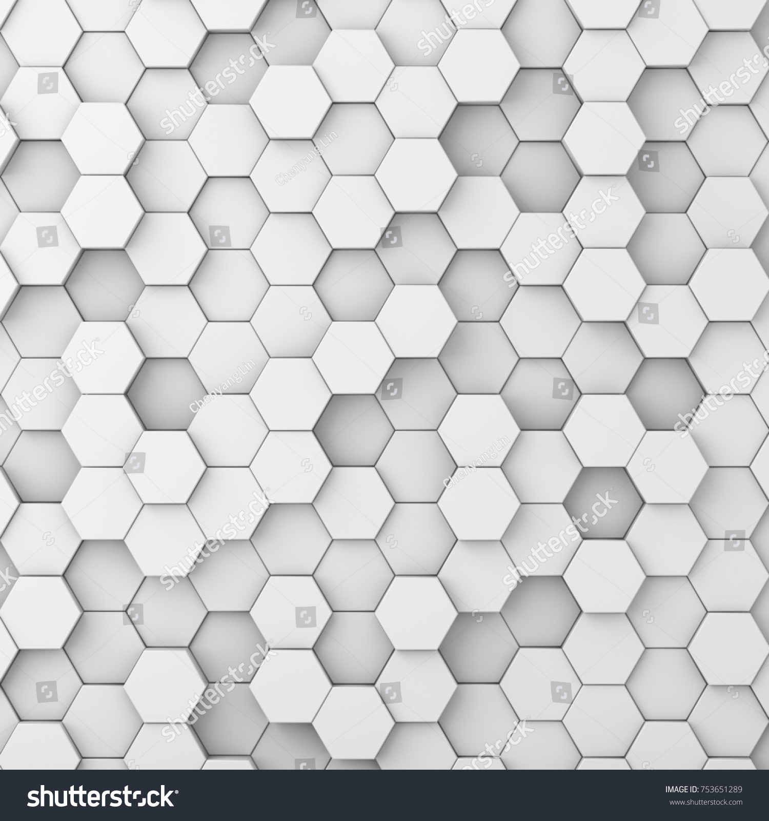 3d Render Abstract Geometry Background White Stock Illustration ...