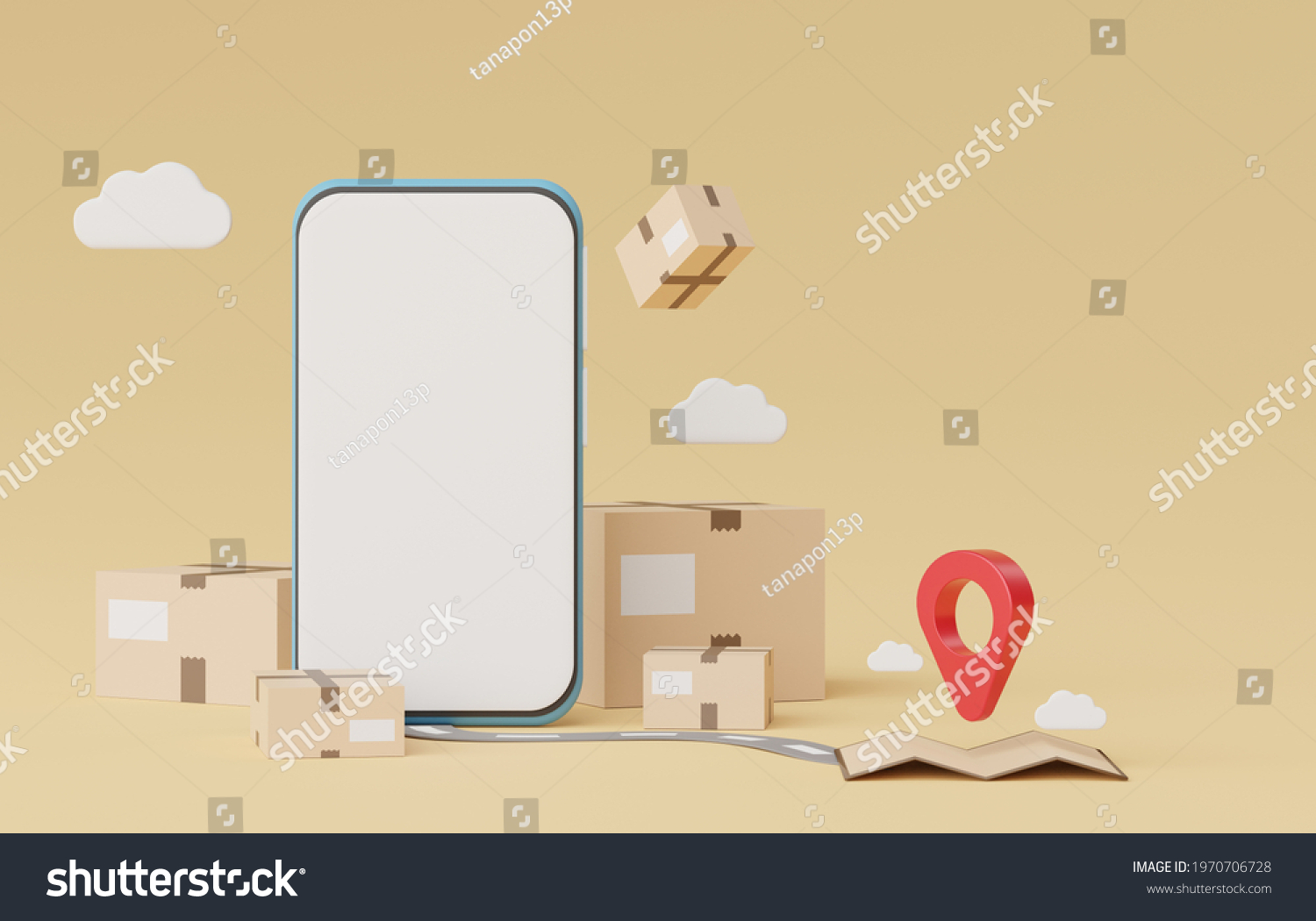3d Render Mobile Phone Brown Cardboard Stock Illustration 1970706728 ... 3d Render Mobile Phone Brown Cardboard Stock Illustration 1970706728 ...