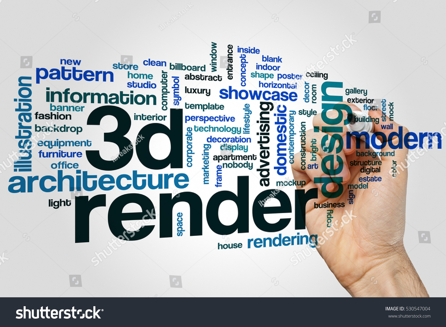 3d Render Word Cloud Concept Stock Photo 530547004 | Shutterstock