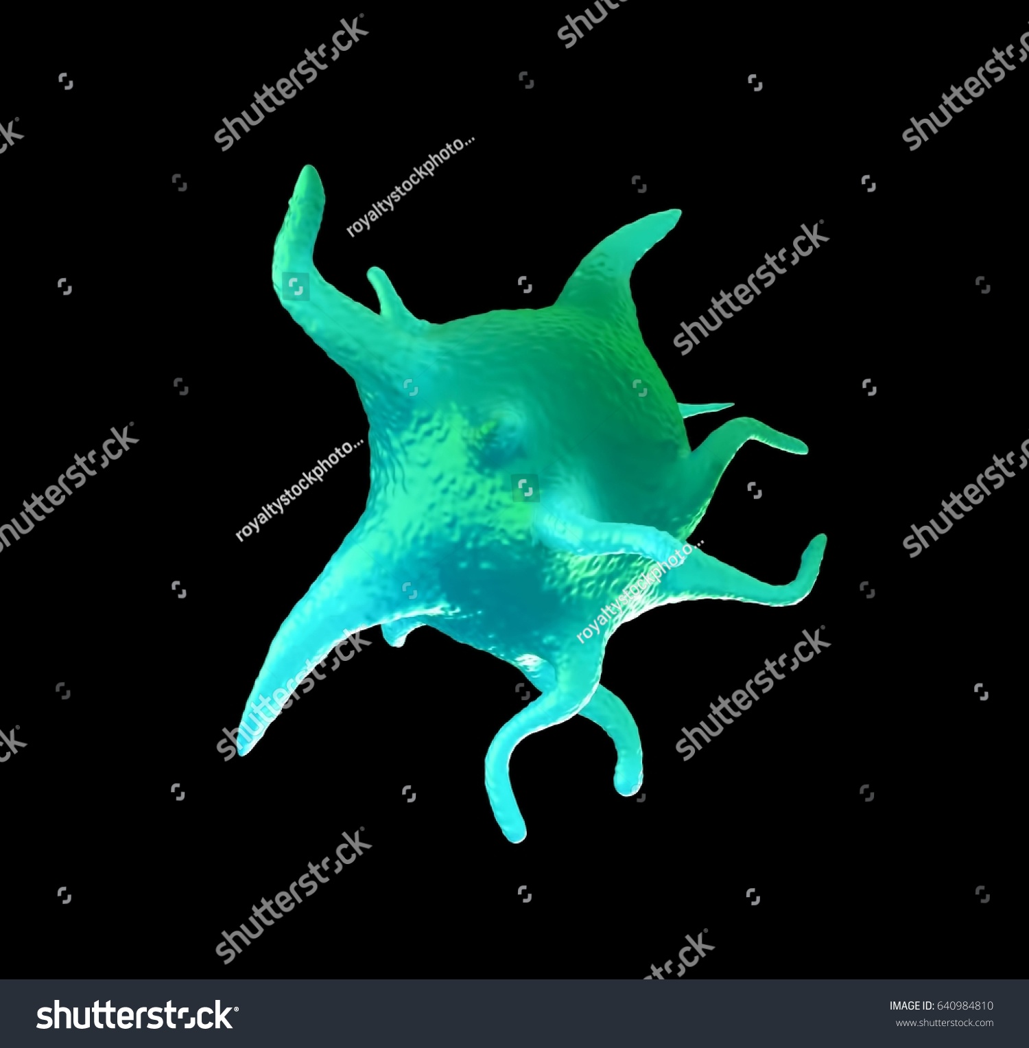 3d Rendering Activated Platelets Stock Illustration 640984810 ...