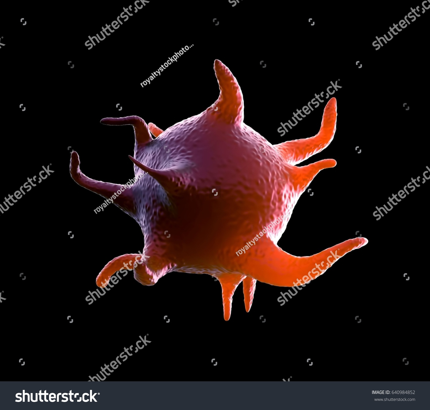 3 D Rendering Activated Platelets Stock Illustration 640984852 ...