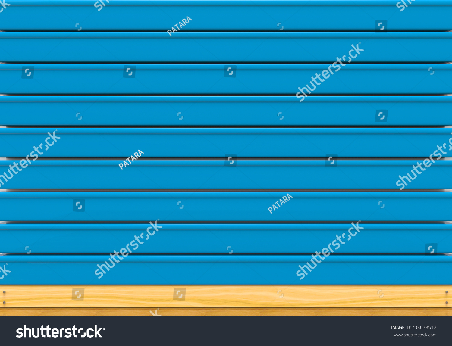 3d Rendering Blue Plastic Stacks Wall Stock Illustration 703673512 ...
