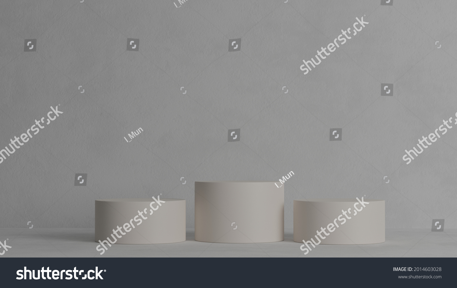 3d Rendering Circle Shape Plaster Background Stock Illustration ...