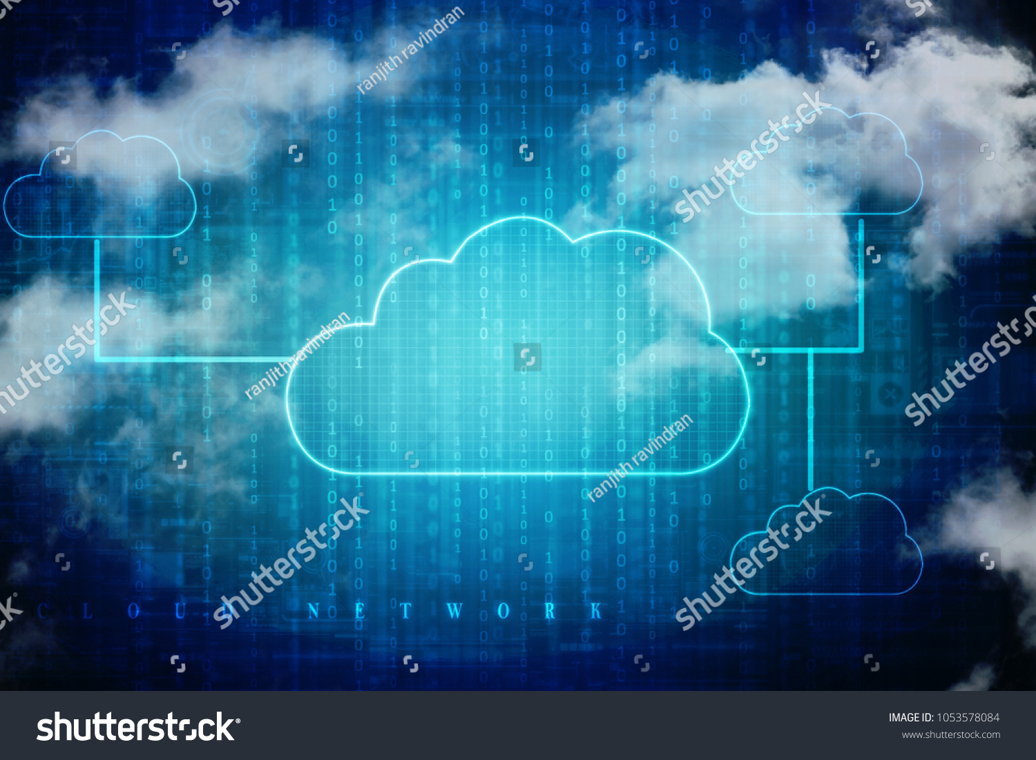 2d Rendering Cloud Computing Stock Illustration 1053578084 | Shutterstock