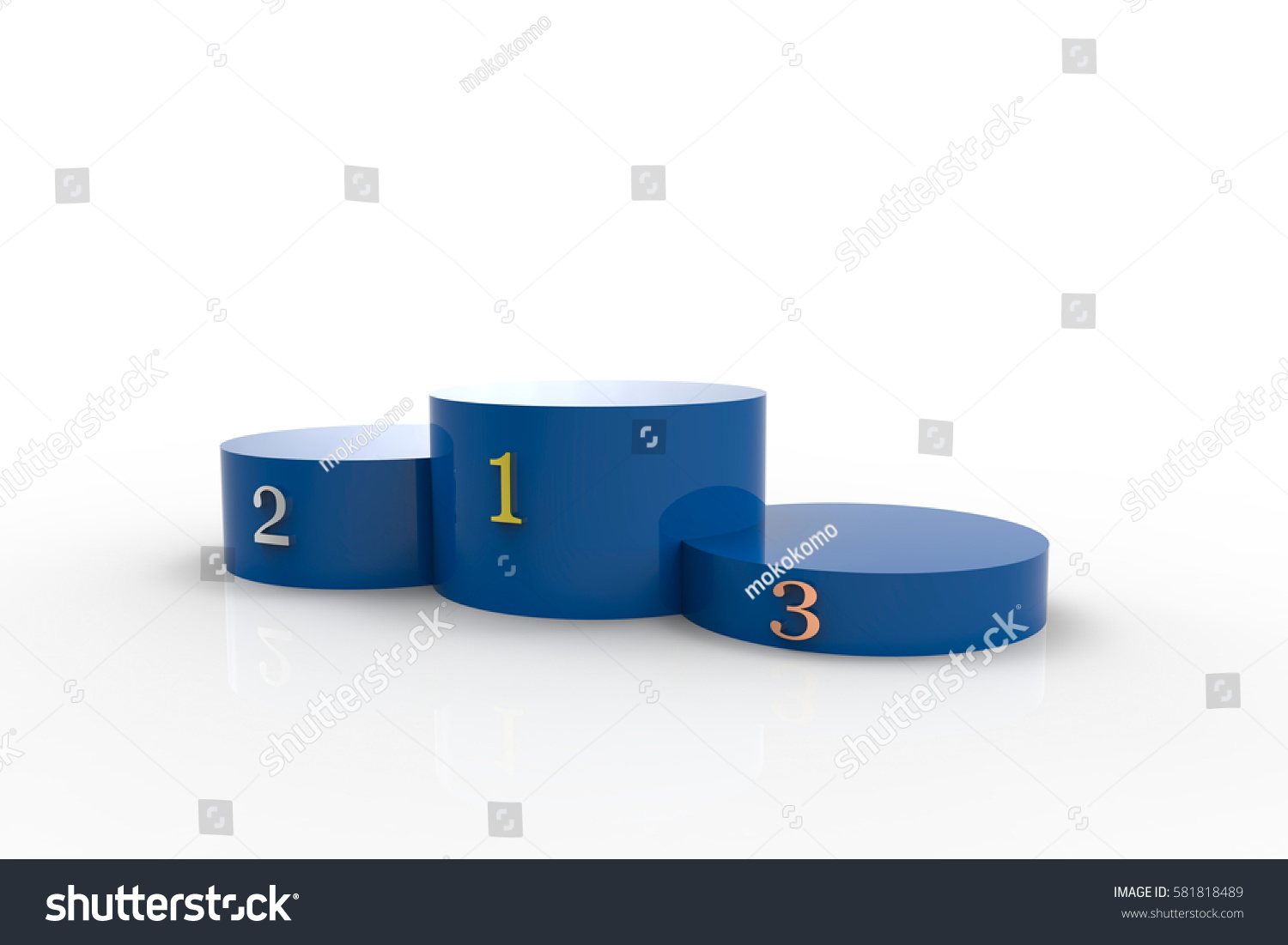 3d Rendering 3d Winners Platform Stock Illustration 581818489 ...