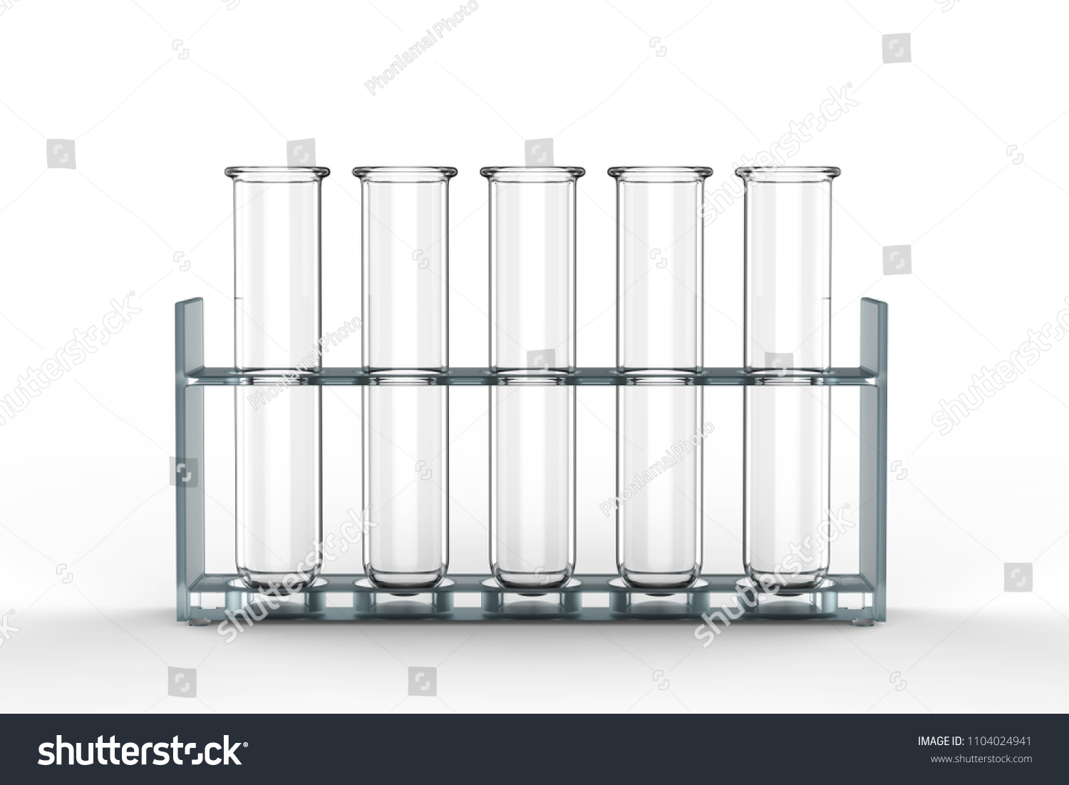 3d Rendering Empty Test Tubes On Stock Illustration 1104024941 ...