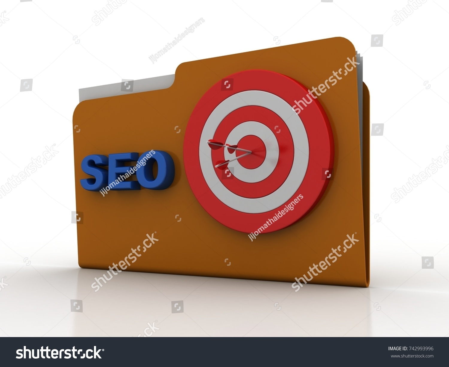 3d Rendering Folder Icon Target 스톡 일러스트 742993996 | Shutterstock