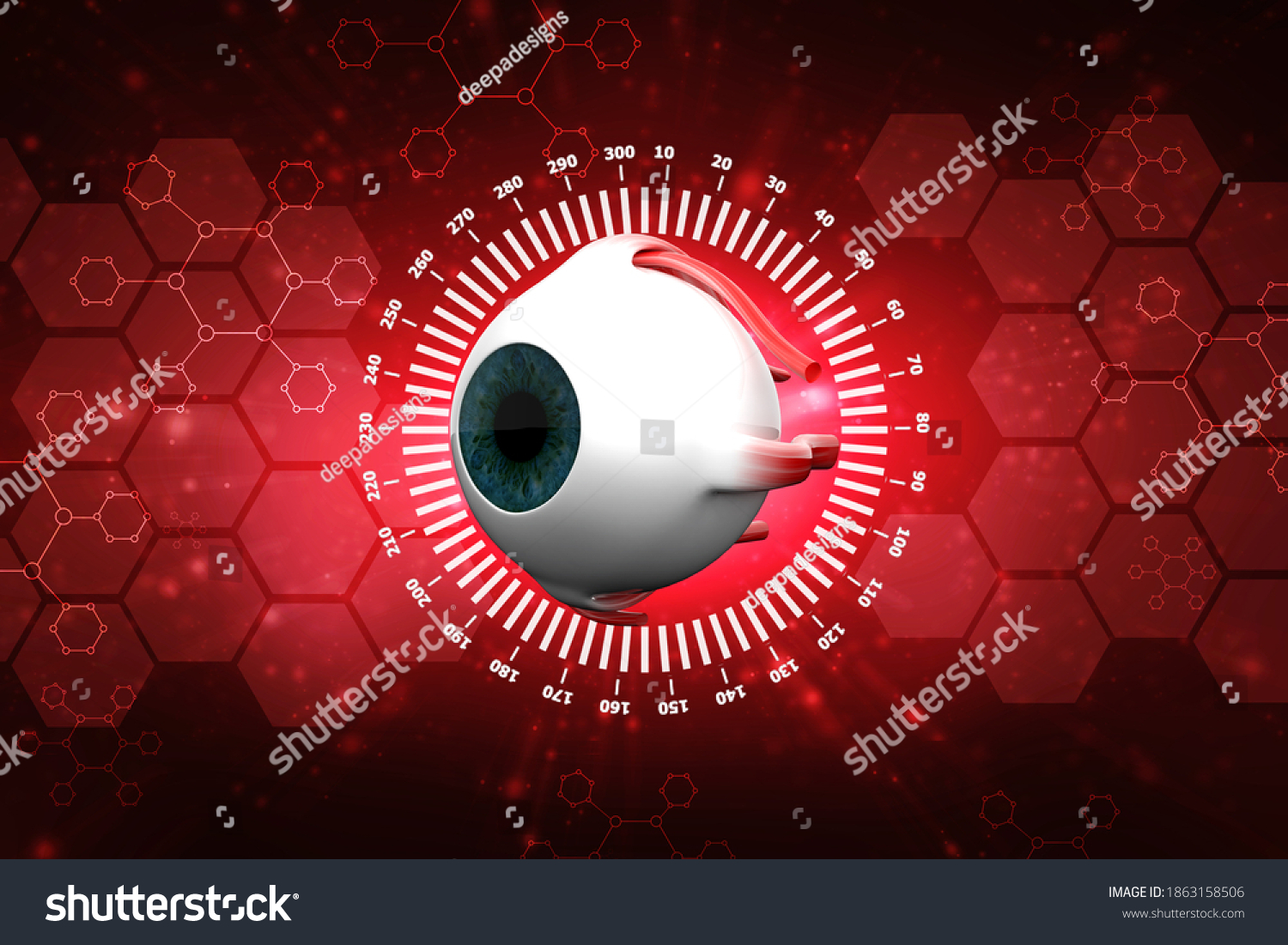 3d Rendering Human Eye Structure Stock Illustration 1863158506 ...