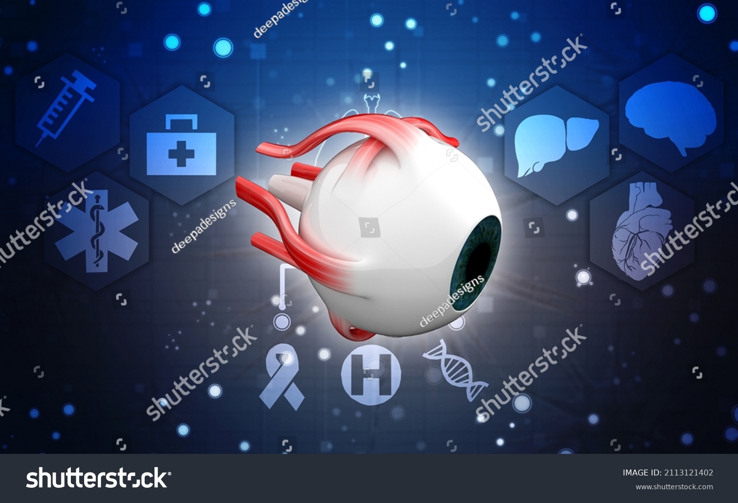 3d Rendering Human Eye Structure Stock Illustration 2113121402 ...