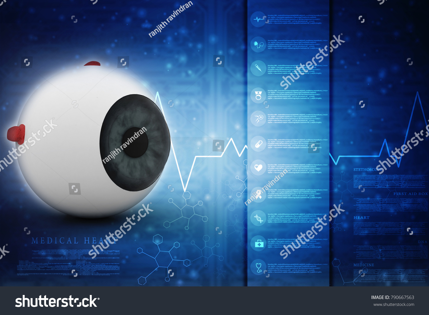 3d Rendering Human Eye Structure: ilustrações stock 790667563 ...