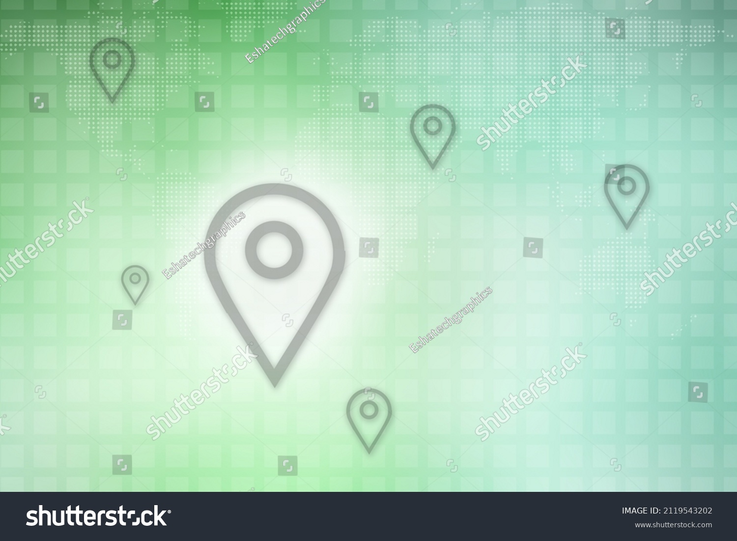 2d Rendering Navigation Background Worldmap Concept Stock Illustration ...