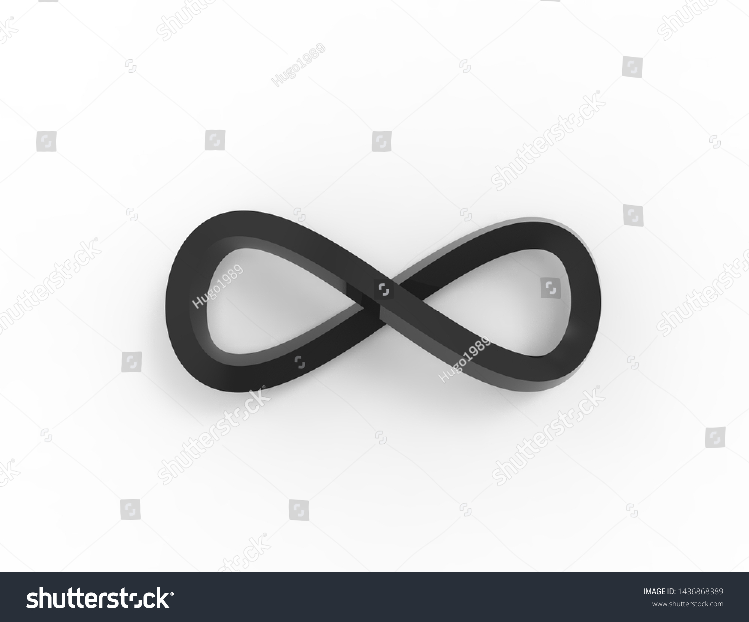 3d Rendering Infinity Loop Shape Object Stock Illustration 1436868389 ...