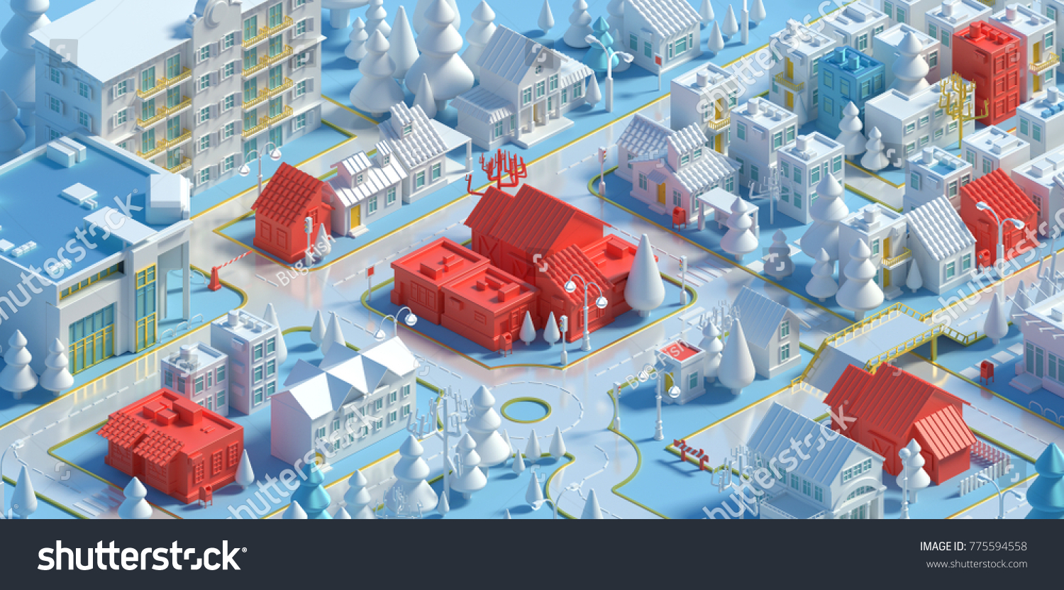 3d Rendering Low Poly Isometric City Stock Illustration 775594558 3d Rendering Low Poly Isometric City Stock Illustration 775594558