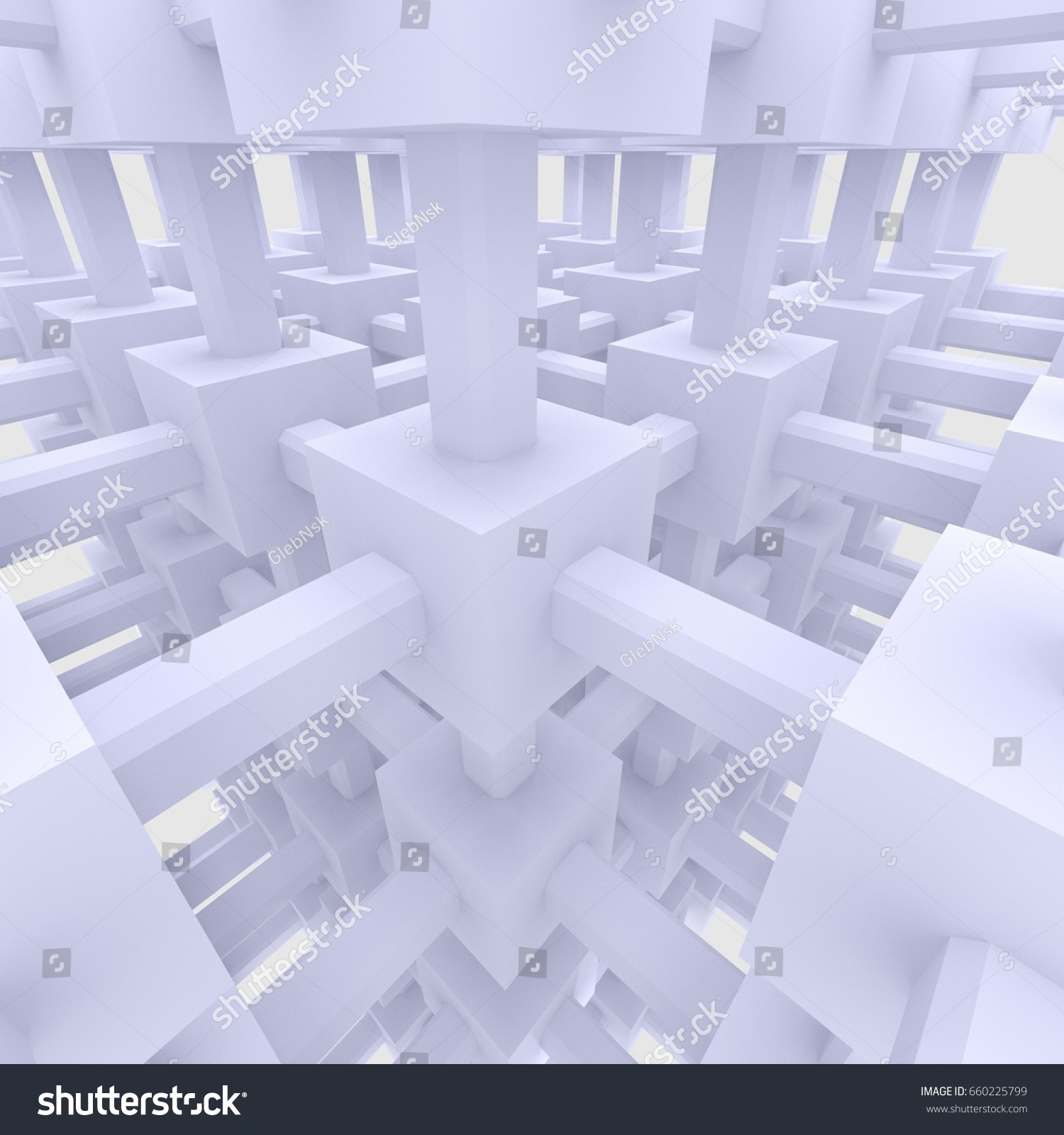3d Renderingregular Structure Identical Objects Stock Illustration ...