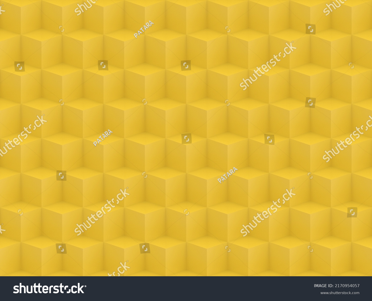 3d Rendering Seamless Yellow Cube Box Stock Illustration 2170954057 ...