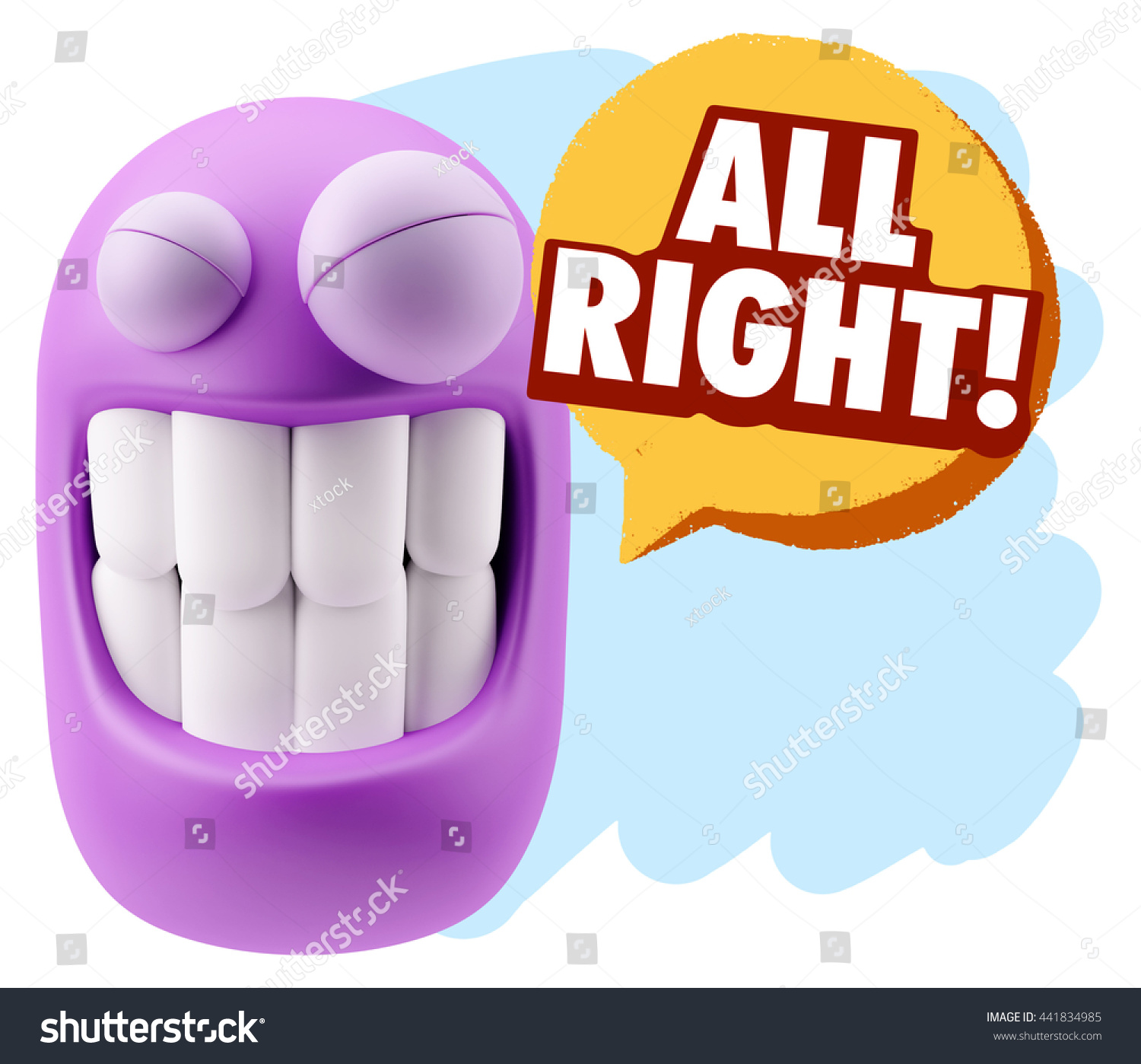 3d Rendering Smile Character Emoticon Expression Stock Illustration 441834985 Shutterstock