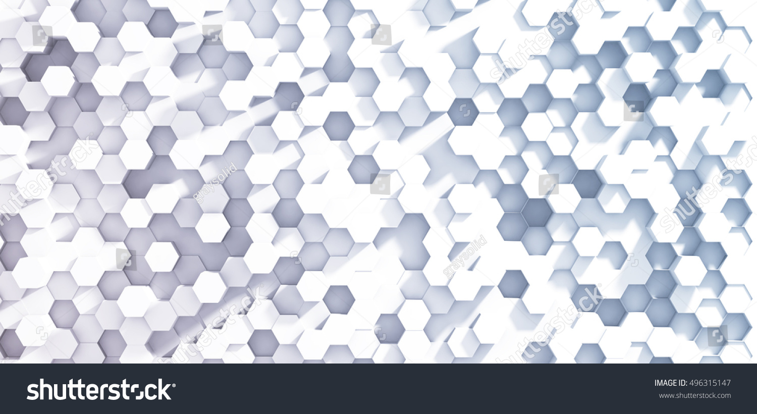3d Rendering White Hexagonal Background Stock Illustration 496315147 ...