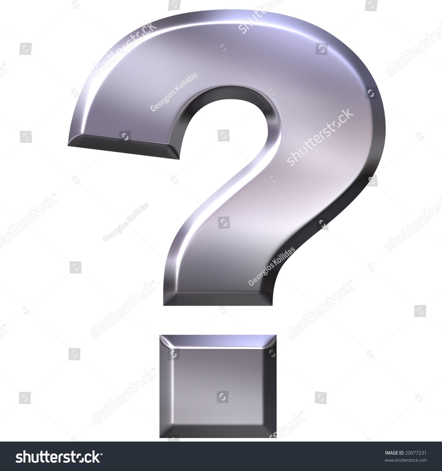 3d Silver Question Mark Stock Illustration 20077231 | Shutterstock
