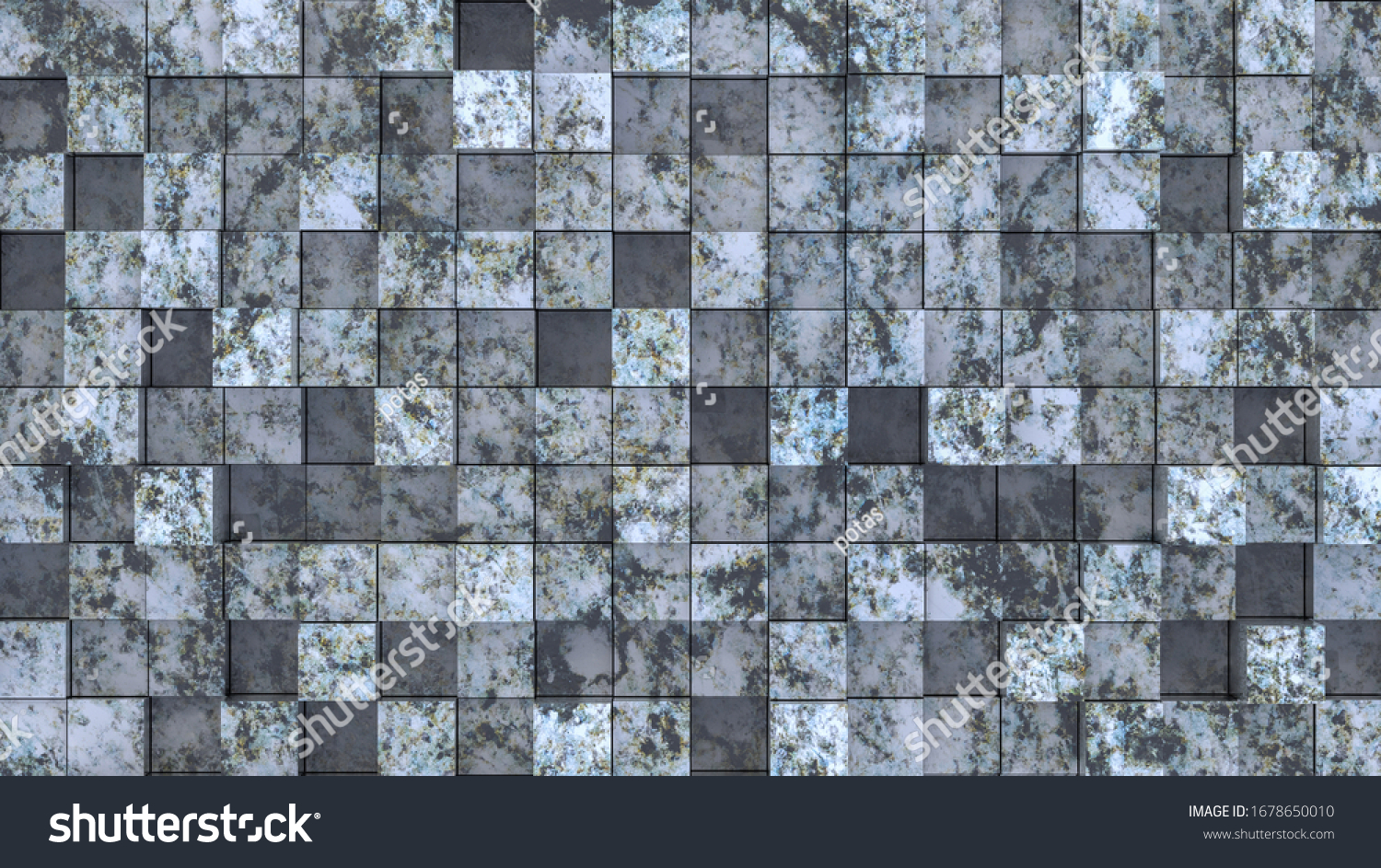 3d Surface Render Abstract Geometric Pattern Stock Illustration ...