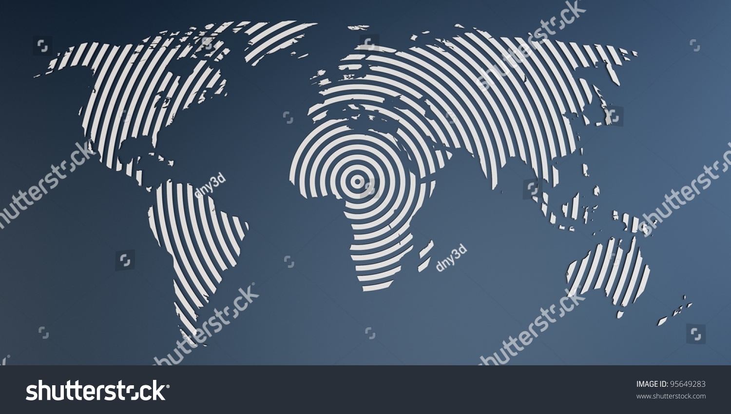 3d World Map Rendering Global Concept Stock Illustration 95649283 ...