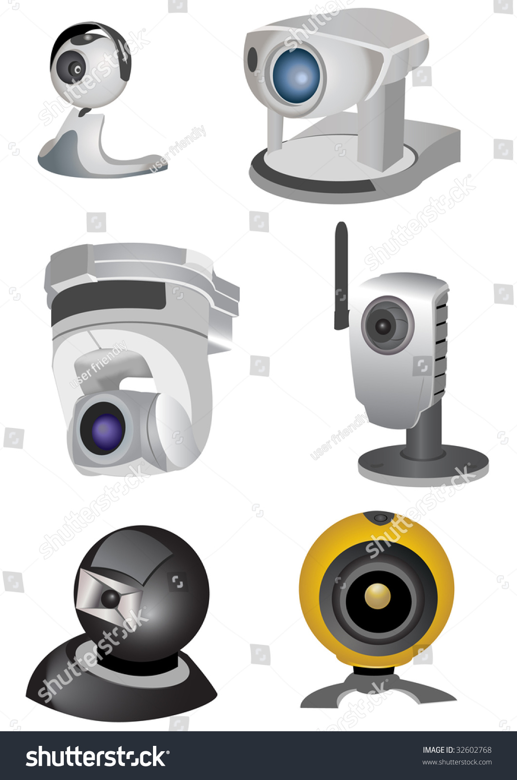 6 Different Web Computer Cameras. Stock Photo 32602768 : Shutterstock