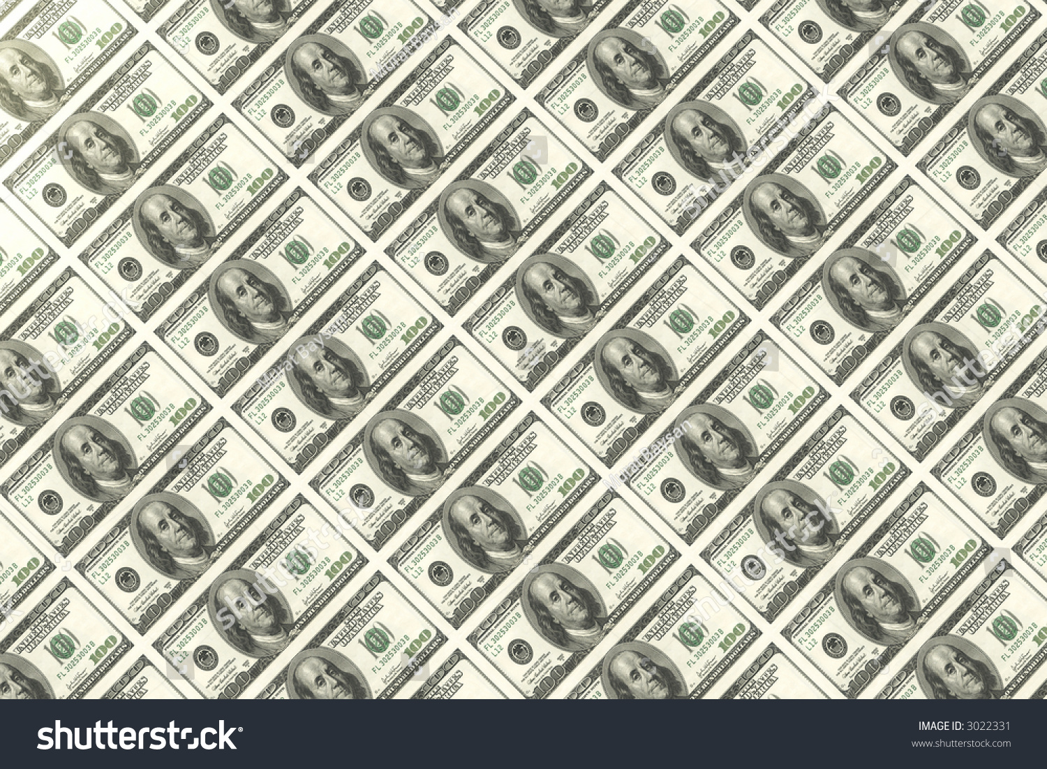 100 Dollar Notes Printed On Sheet Stock Photo 3022331 | Shutterstock