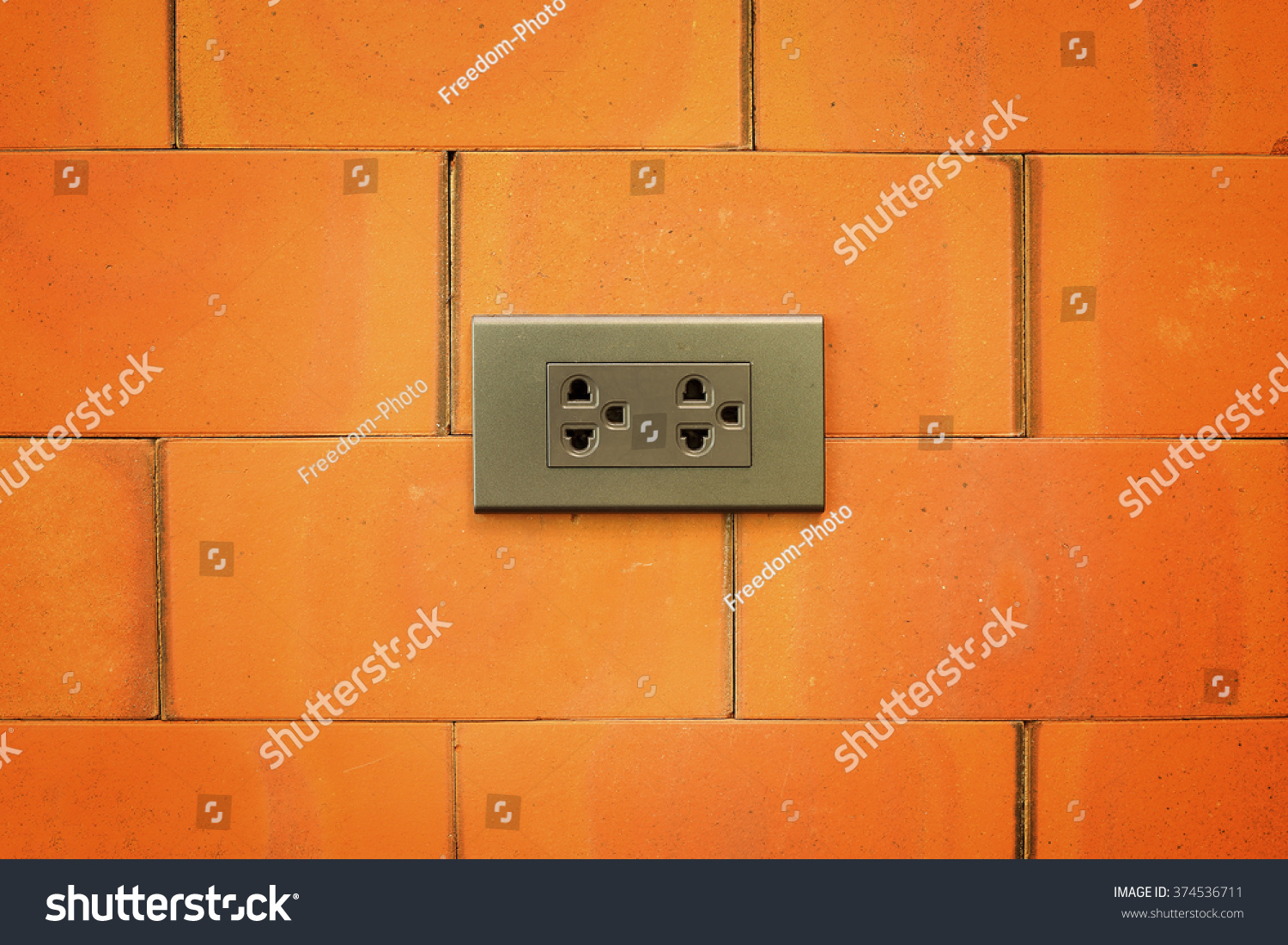 Double Plug Socket On Wall Stock Photo 374536711 | Shutterstock