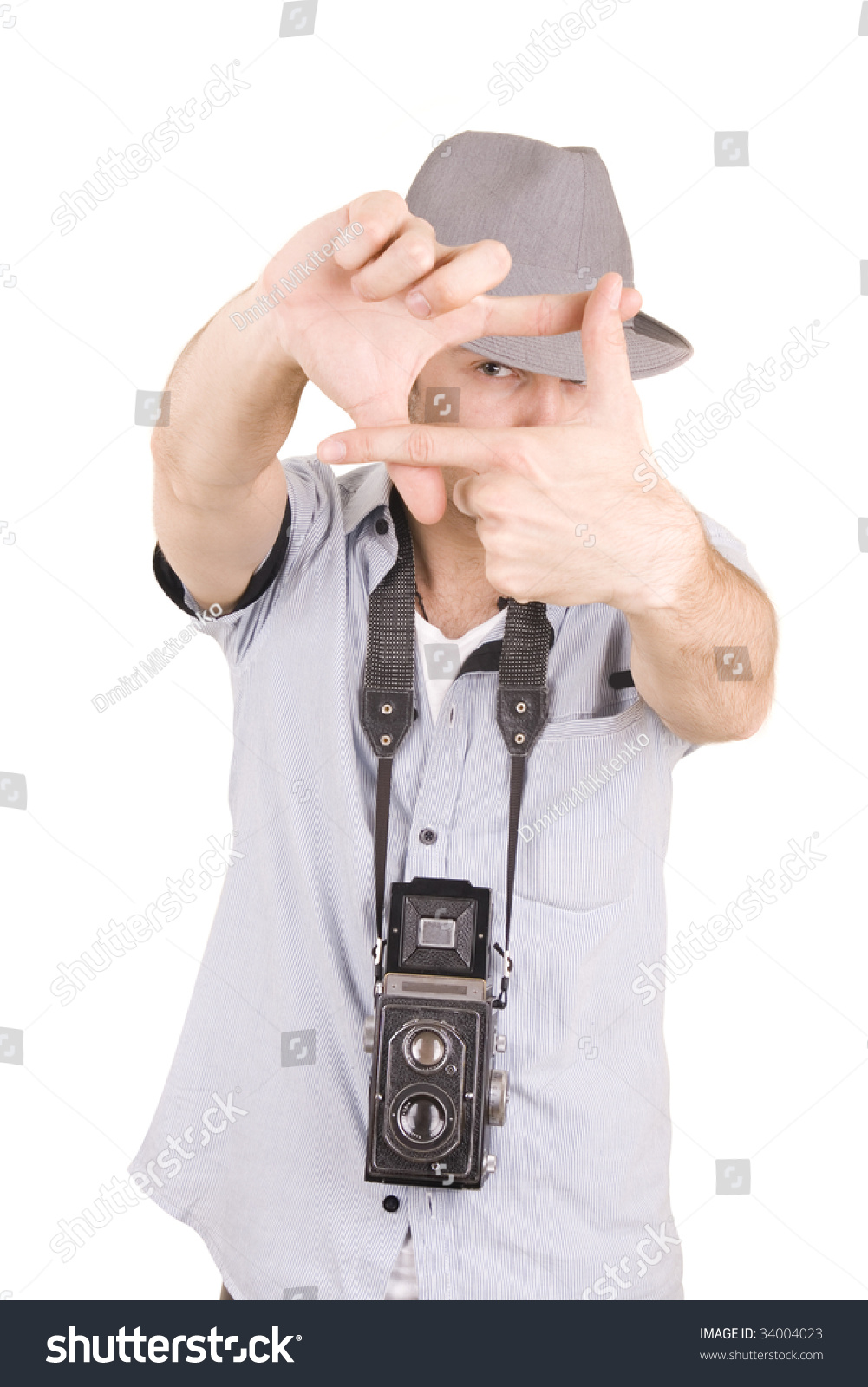 Guy With Camera Stock Photo 34004023 : Shutterstock