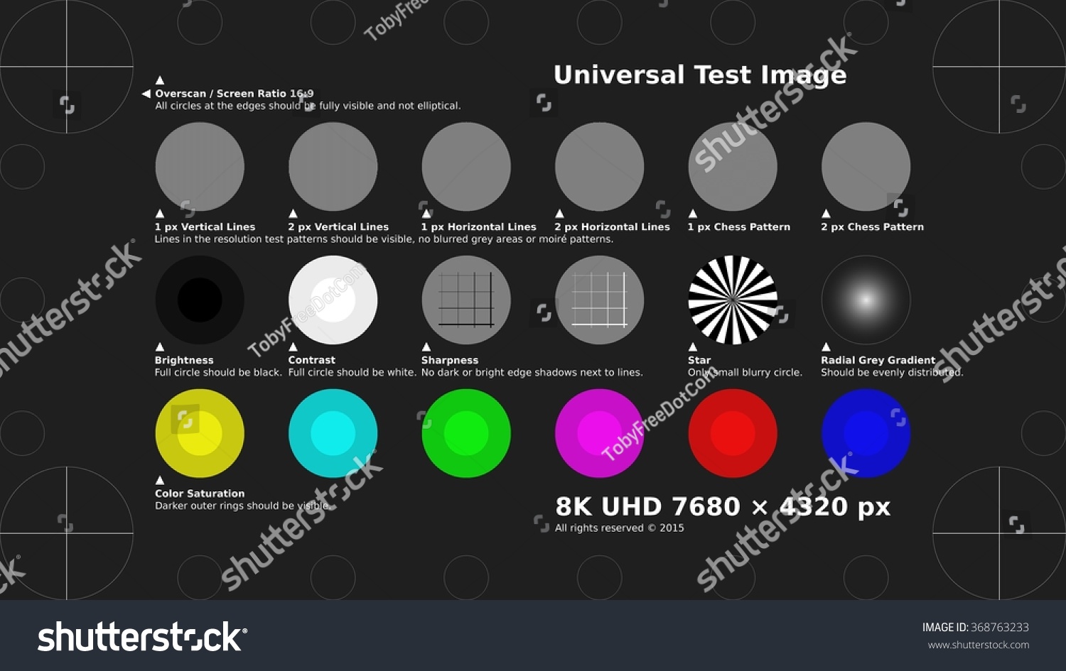 8k Uhd Test Pattern 4320p Stock Illustration 368763233 | Shutterstock