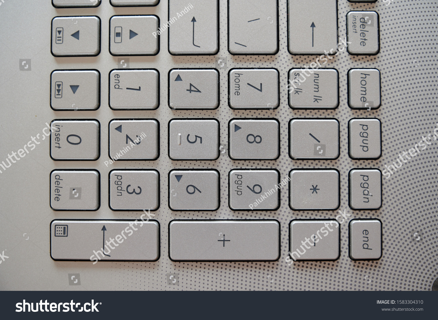 Keyboard Numbers On Laptop Grey Stockfoto 1583304310 | Shutterstock