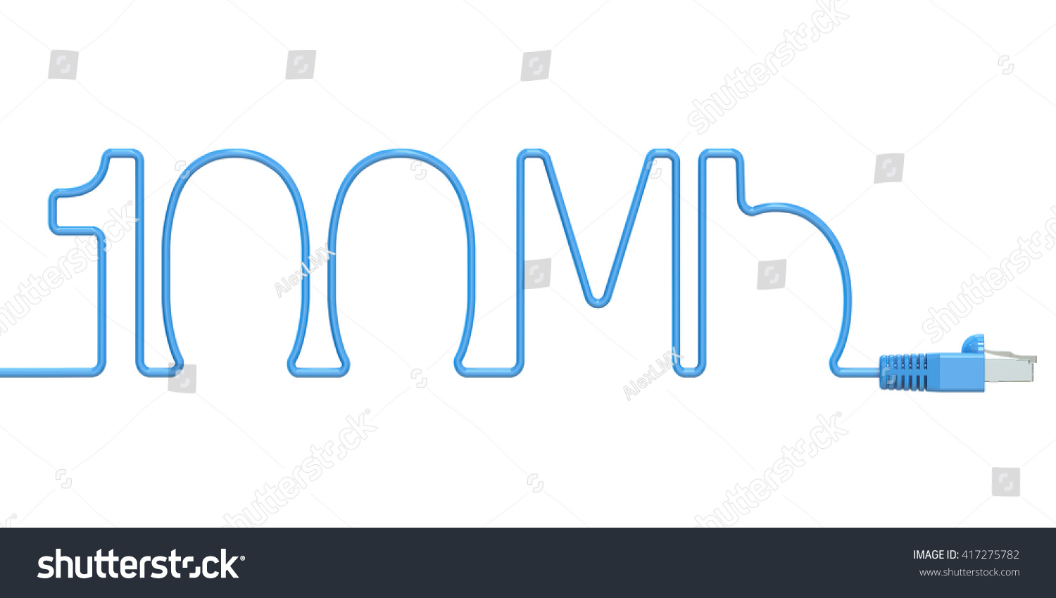 100 Mbps Internet Concept Computer Network Stock Illustration 417275782