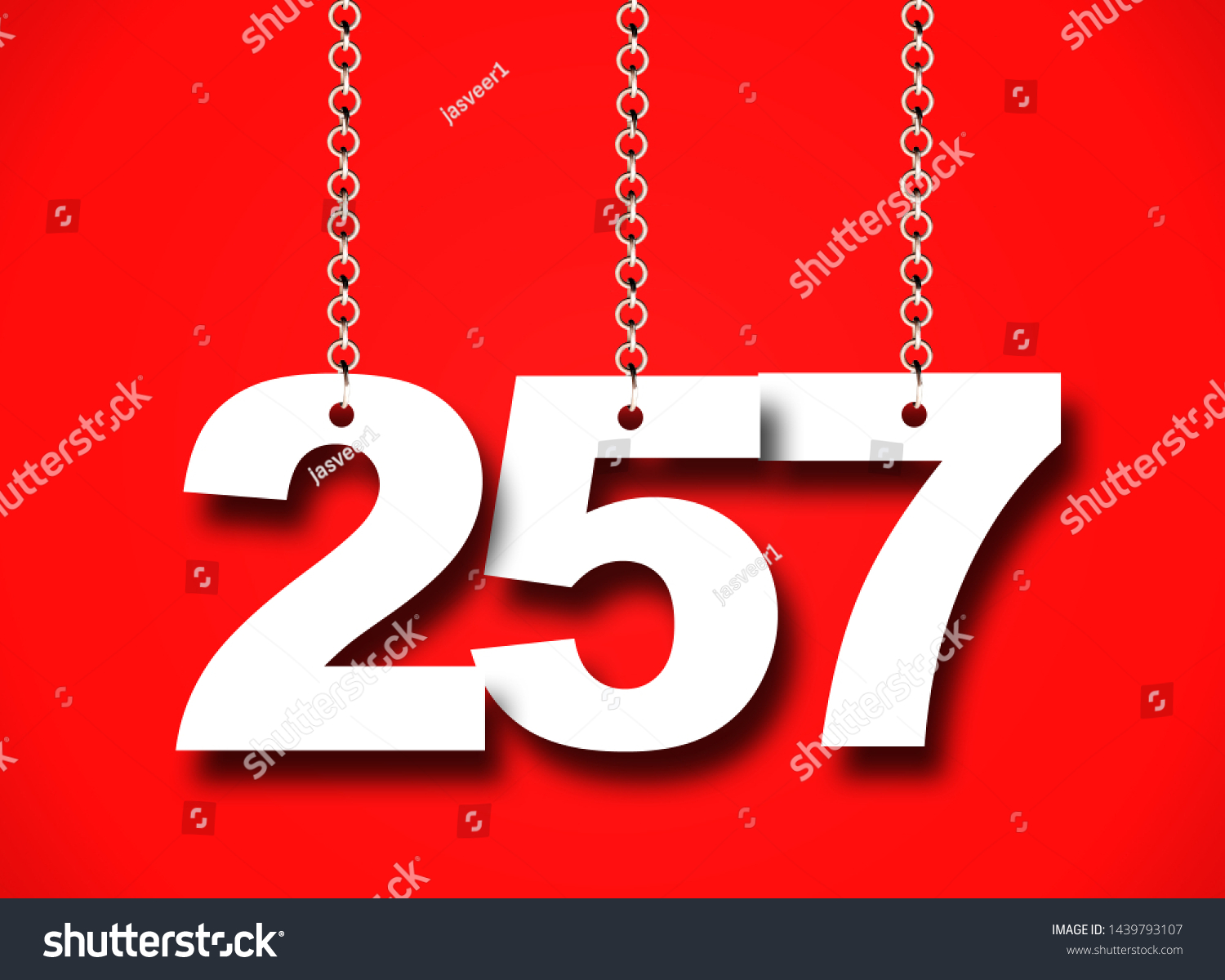 257 Number Hanging On Chain 3d Stock Illustration 1439793107 | Shutterstock 257 Number Hanging On Chain 3d Stock Illustration 1439793107 | Shutterstock