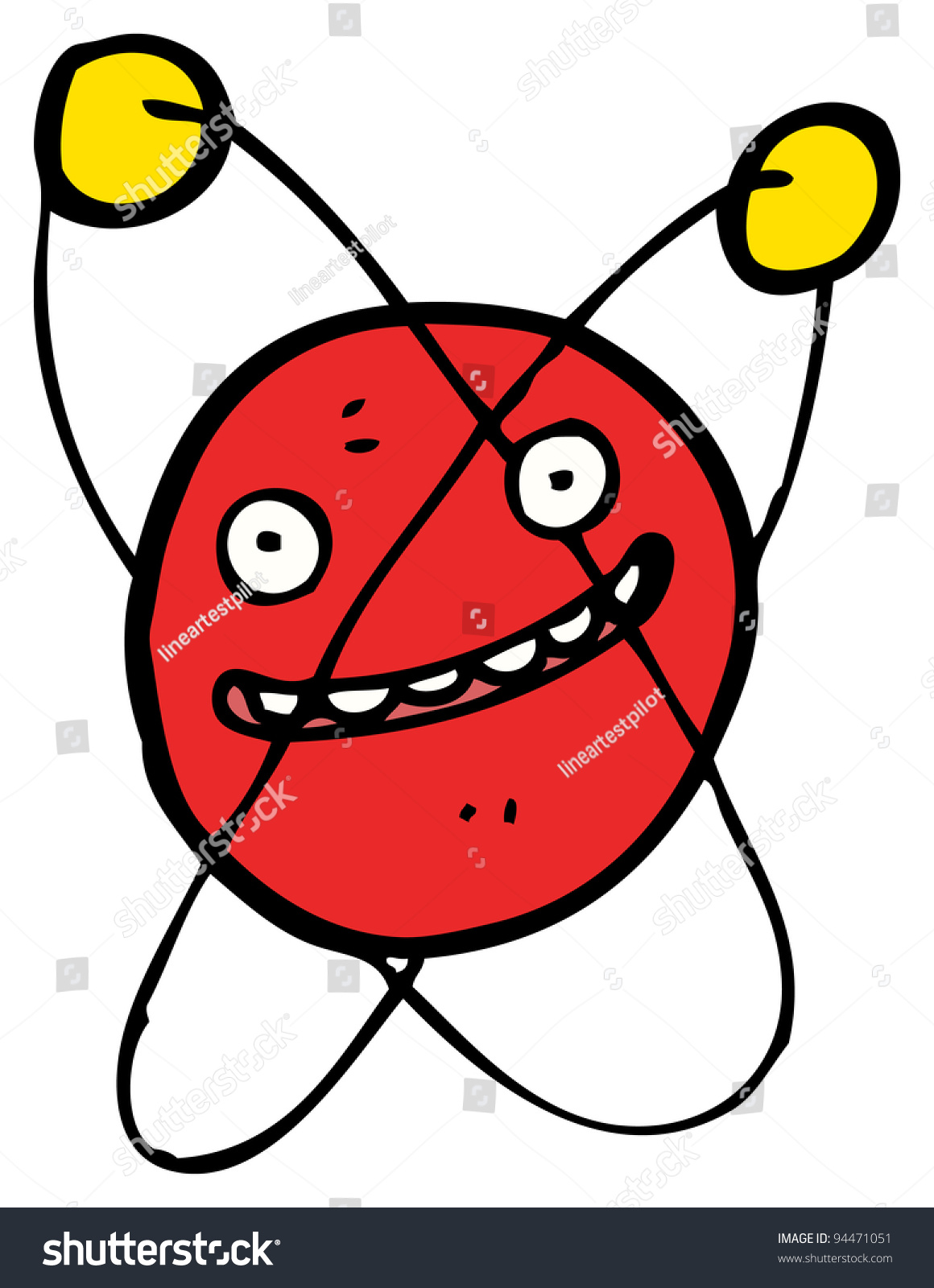 Raster Version Cartoon Atom Stock Illustration 94471051 - Shutterstock
