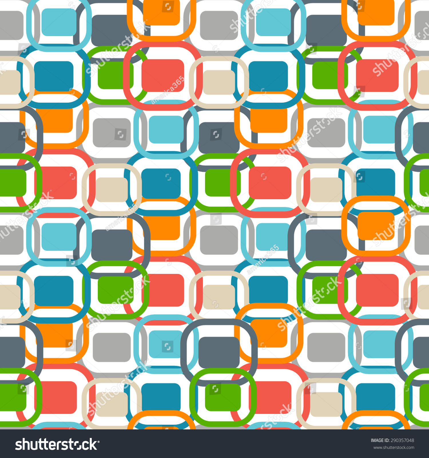 70s Retro Graphics Seamless Pattern Stock Illustration 290357048 ...