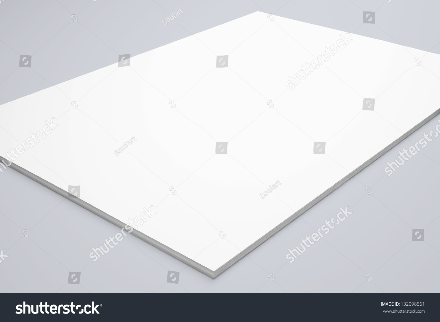 A4 Blank Paper Stack Isolated Stock Illustration 132098561