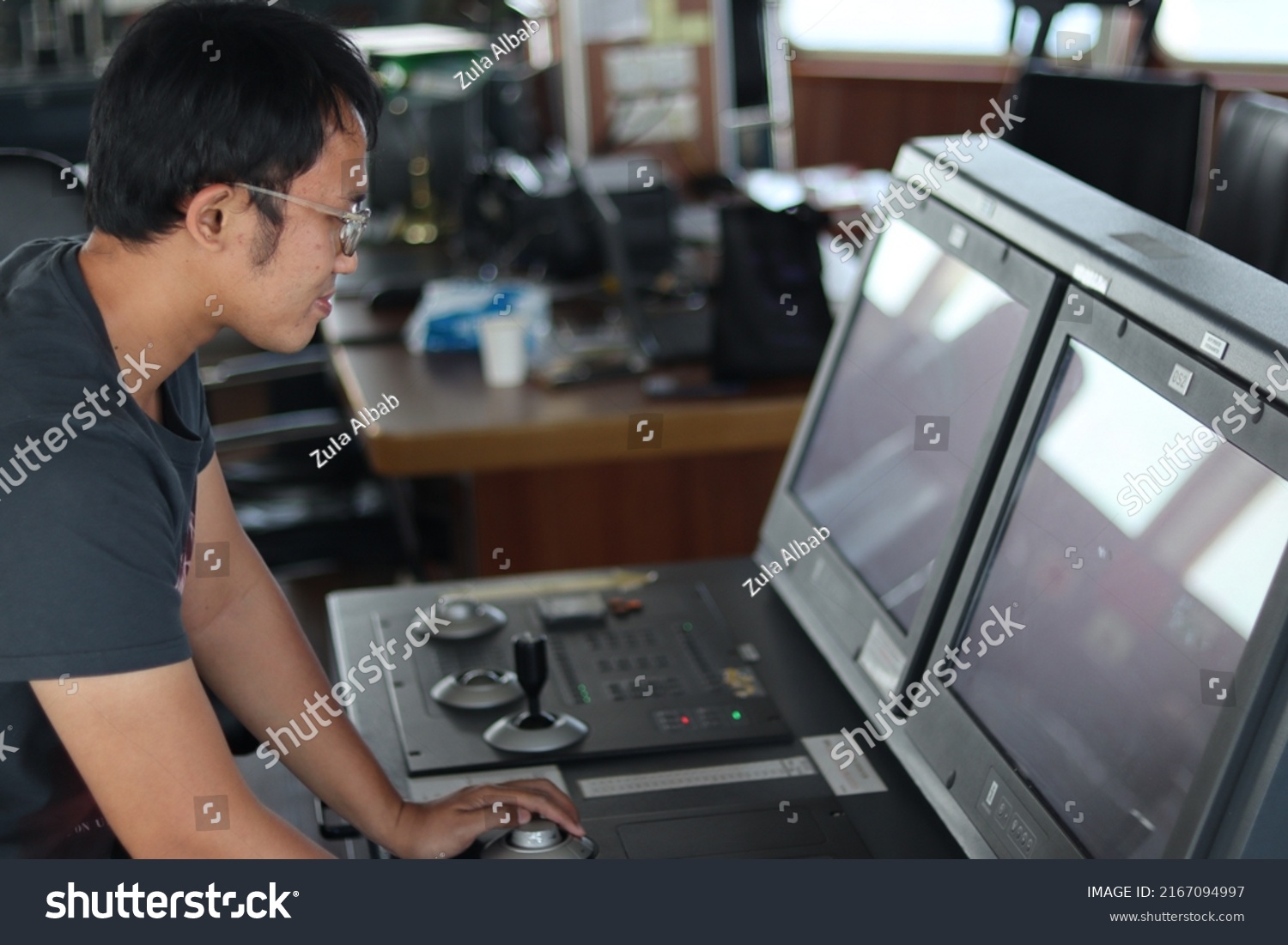 Dp Operator Operating Dynamic Positioning By Stock Photo 2167094997 ... Dp Operator Operating Dynamic Positioning By Stock Photo 2167094997 ...