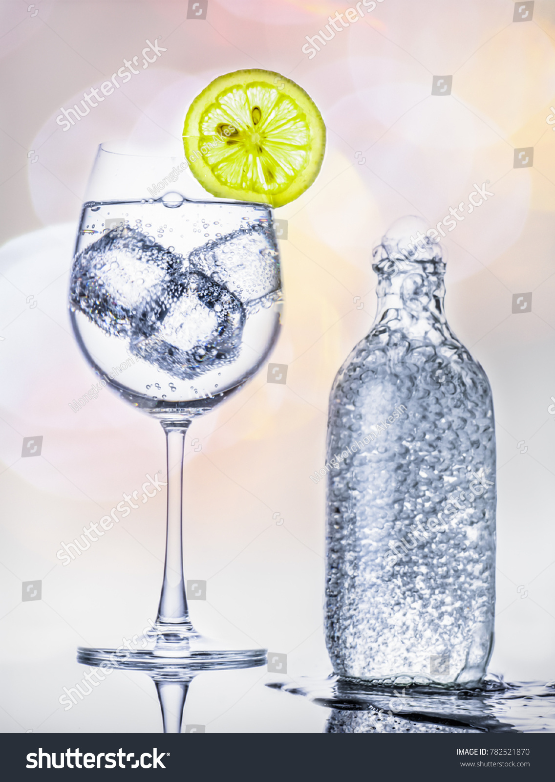 Glass Soda Water Ice Sliced Lemon Stock Photo 782521870 | Shutterstock