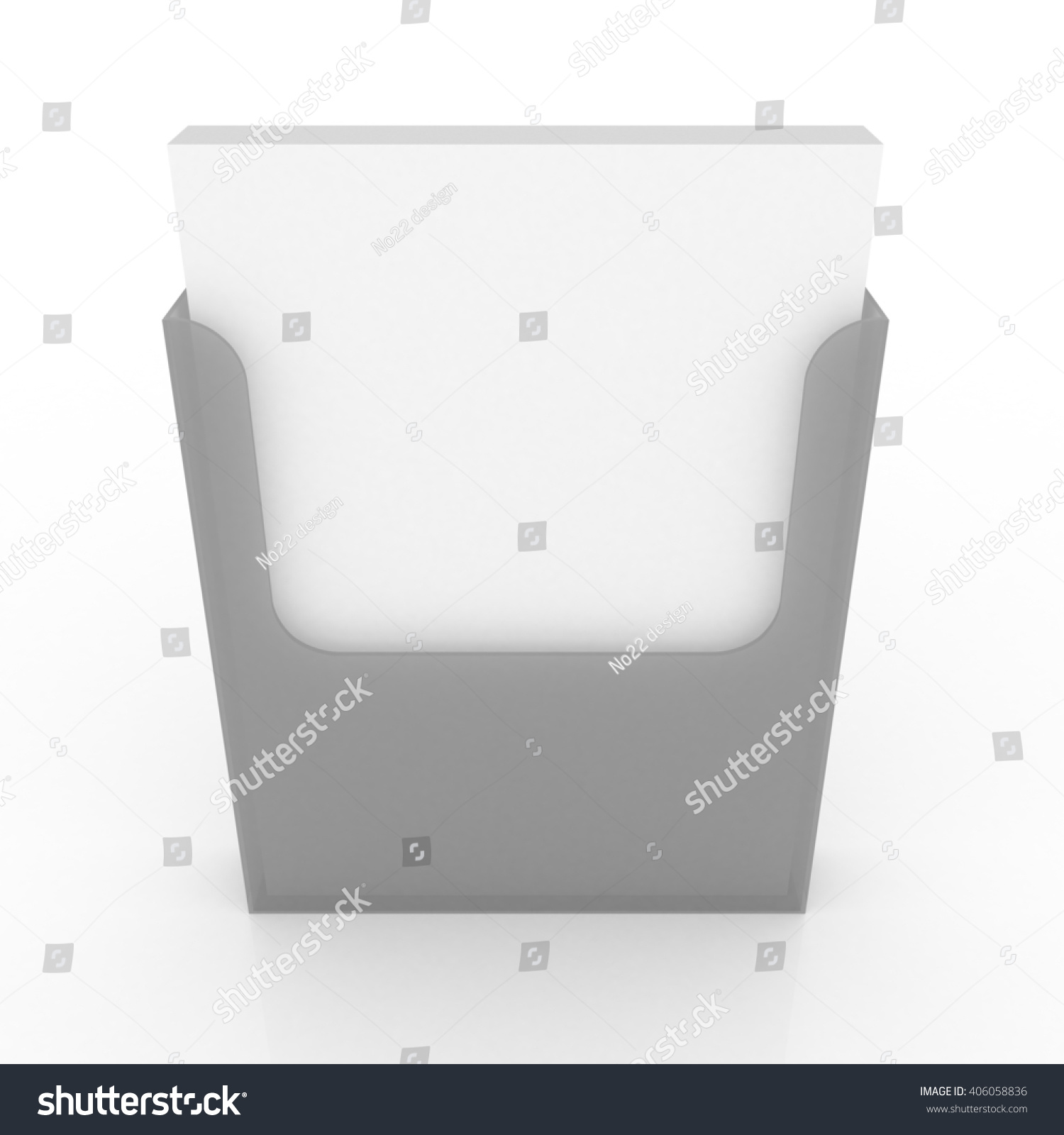 A4 Leaflet Box 3d Rendering Stock Illustration 406058836