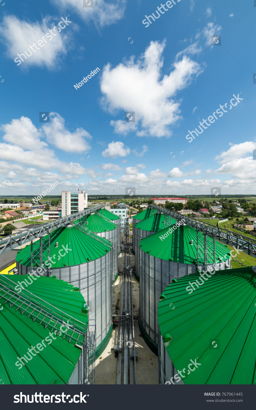 Modern Granary Metal Silos Green Roof Stock Photo (Edit Now) 767961445 Modern Granary Metal Silos Green Roof Stock Photo (Edit Now) 767961445