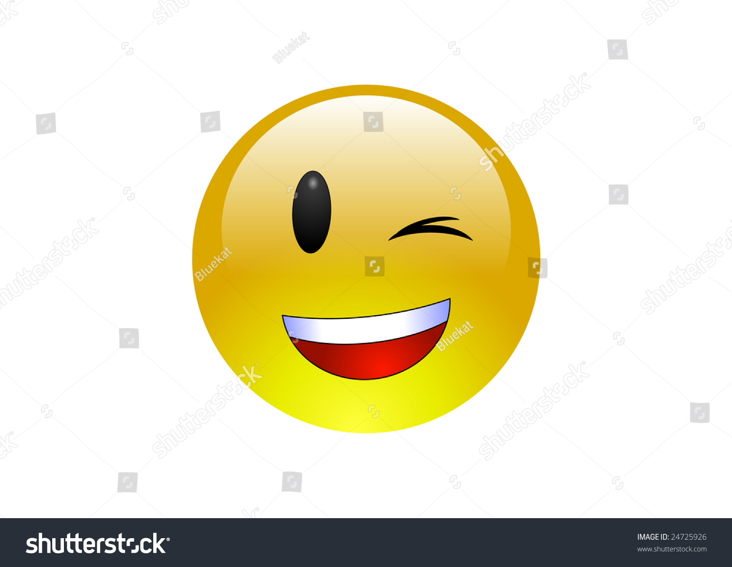 A Shiny Yellow Emoticon Winking Stock Photo 24725926 : Shutterstock A Shiny Yellow Emoticon Winking Stock Photo 24725926 : Shutterstock