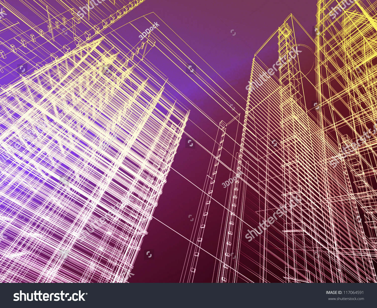 Abstract Architectural Background Stock Illustration 117064591 ...