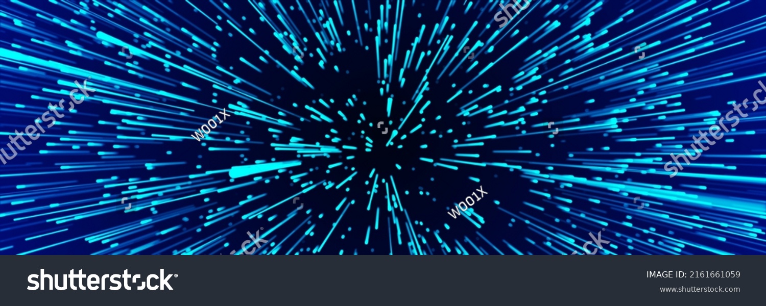 Abstract Data Flow Space Light Rays Stock Illustration 2161661059 ...