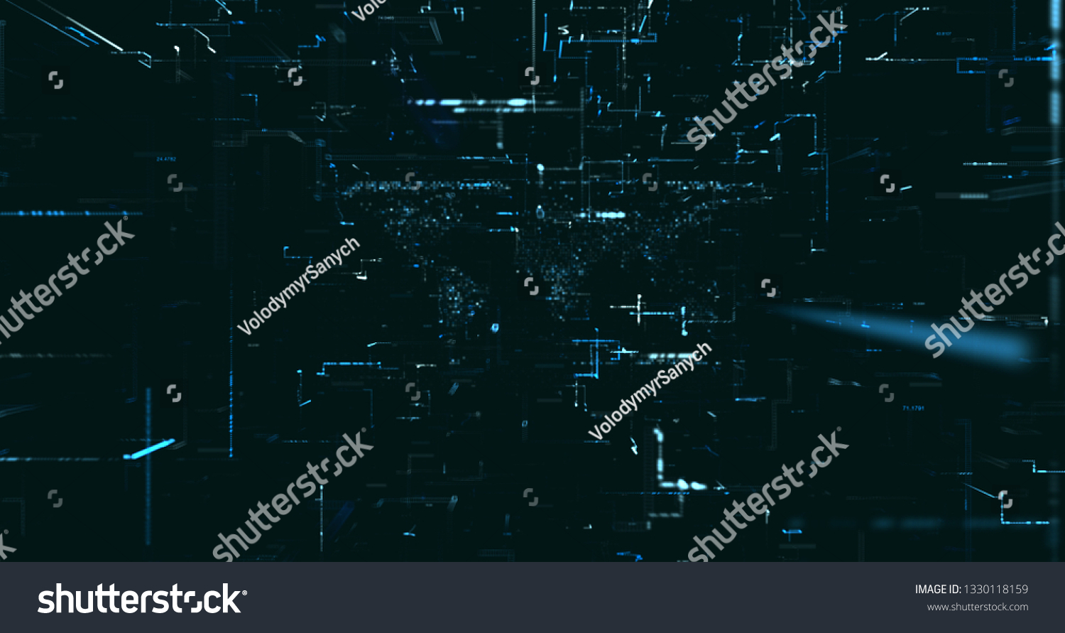 Abstract Digital Data Background Stock Illustration 1330118159 ...