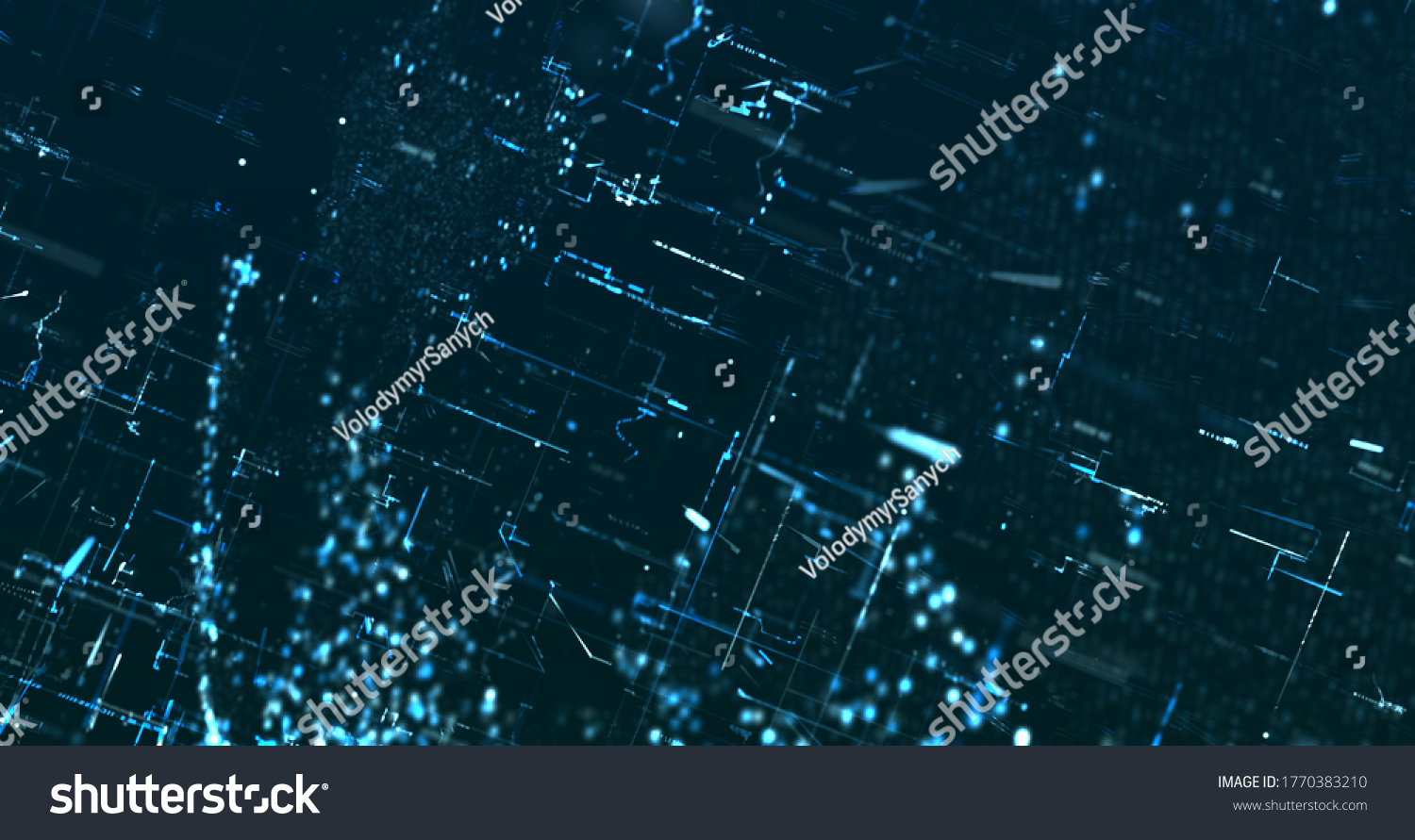 Abstract Digital Data Background 3d Rendering Stock Illustration ...