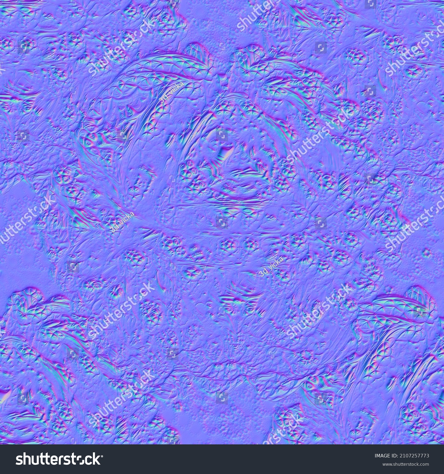 Abstract Flower Pattern Background Normal Map Stock Illustration ...