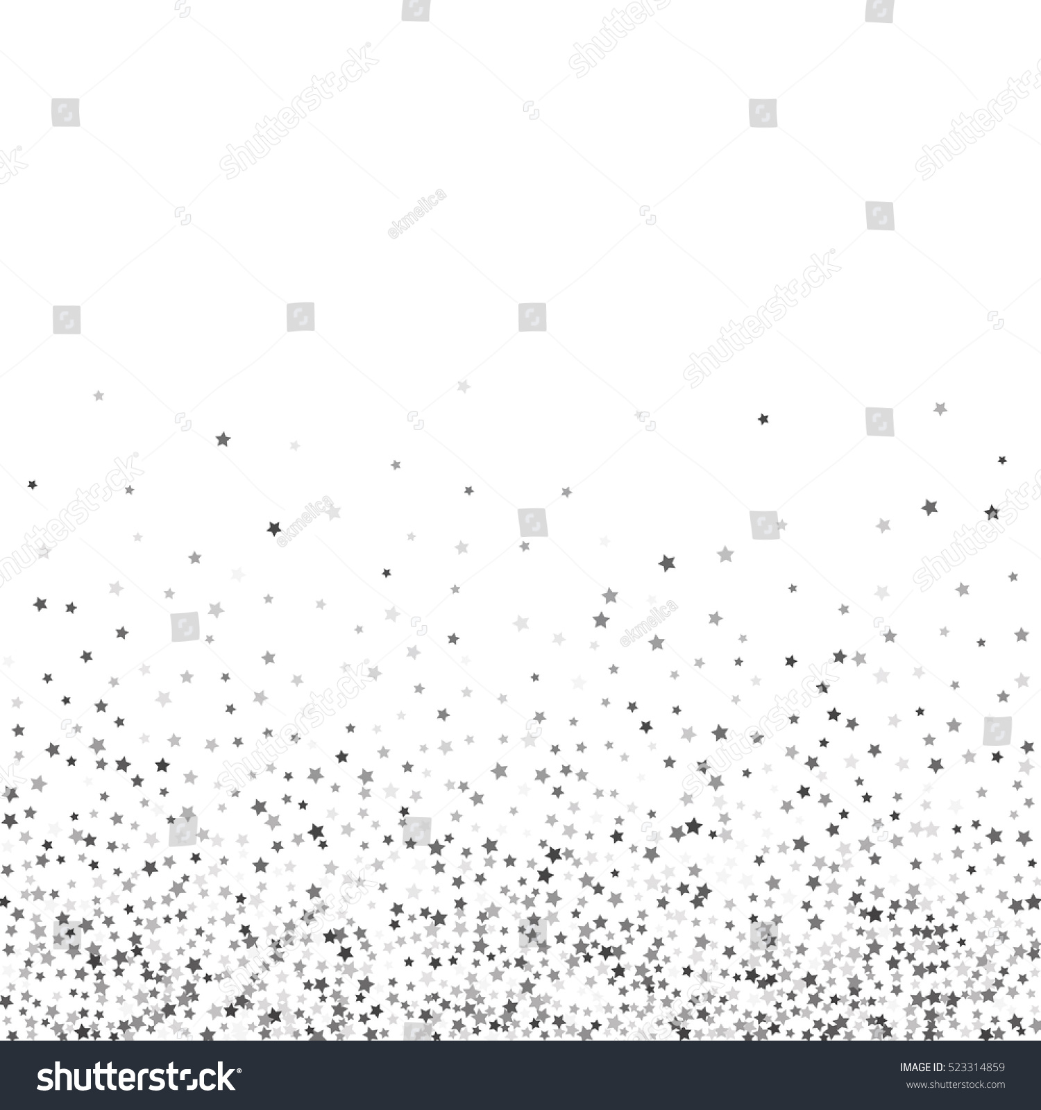 Abstract Pattern Random Falling Silver Stars Stock Illustration 523314859